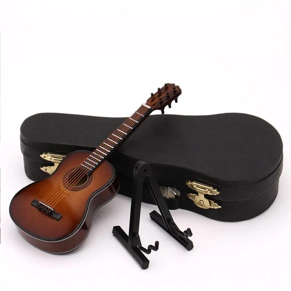 Mini-Classical-Guitar-Wooden-Miniature-Guitar-Model-Musical-Instrument ...