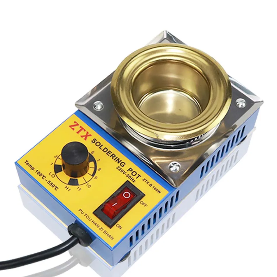 220V 150/160W Adjustable Temperature Solder Pot Tin Stove Melting ...