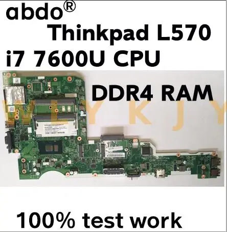 Para Lenovo ThinkPad L570 Laptop Motherboard. LA C422P i7 7600U CPU ...