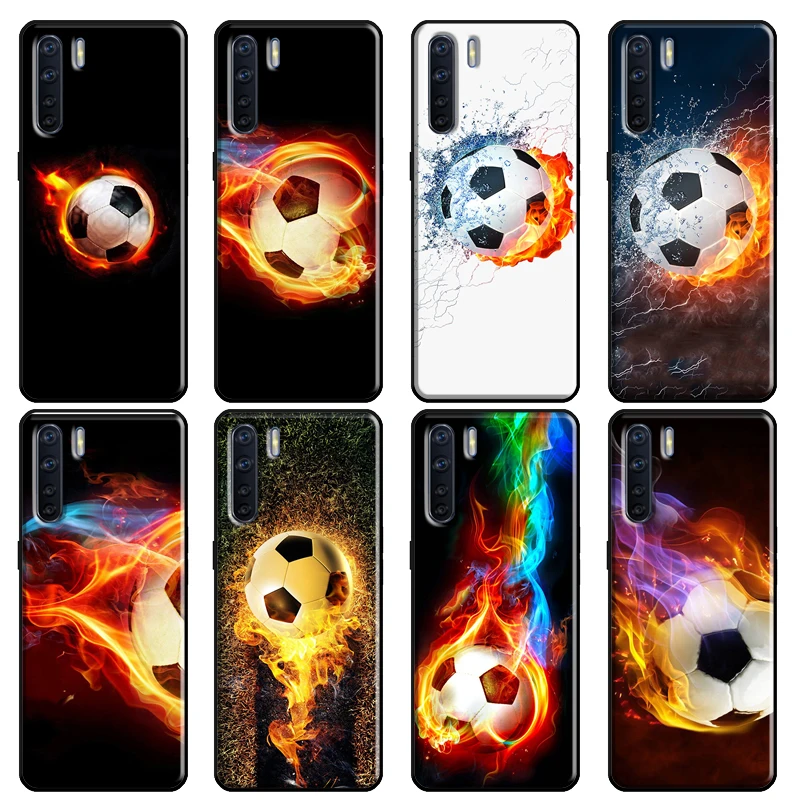Balón de fútbol de fuego suave para OPPO F5 F7 A52 A72 A1K A5S A15 A83 ...