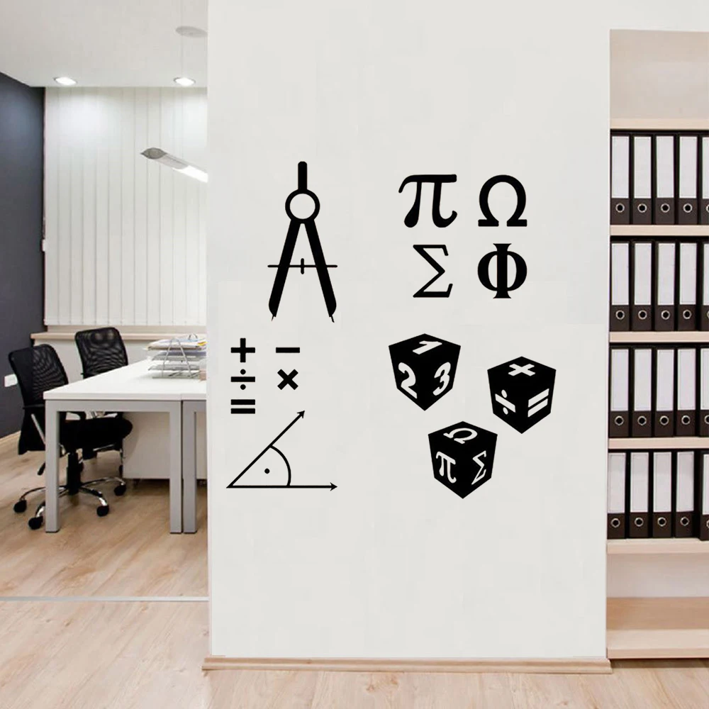 Mathematik-Symbole-Zeichen-Wand-Aufkleber-Mathematik-Klassenzimmer ...