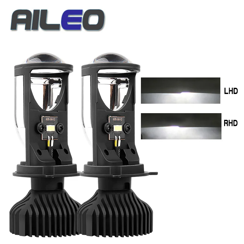 Buy H4 9003 LED Carmotorcycle Mini Bi-LED Projector Headlight Lens 90W 6500K LED H4 Headlamp ...