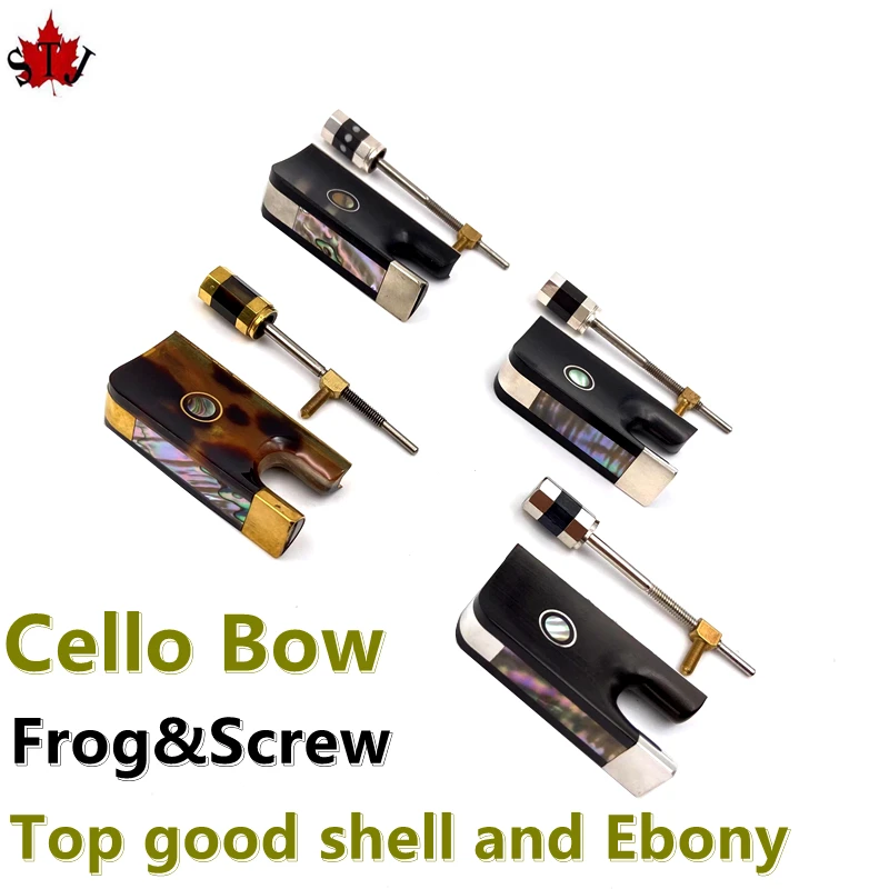 New 4/4 Carbon Fiber Cello Bow Ebony/ Organic Gemstone Frog+copper ...