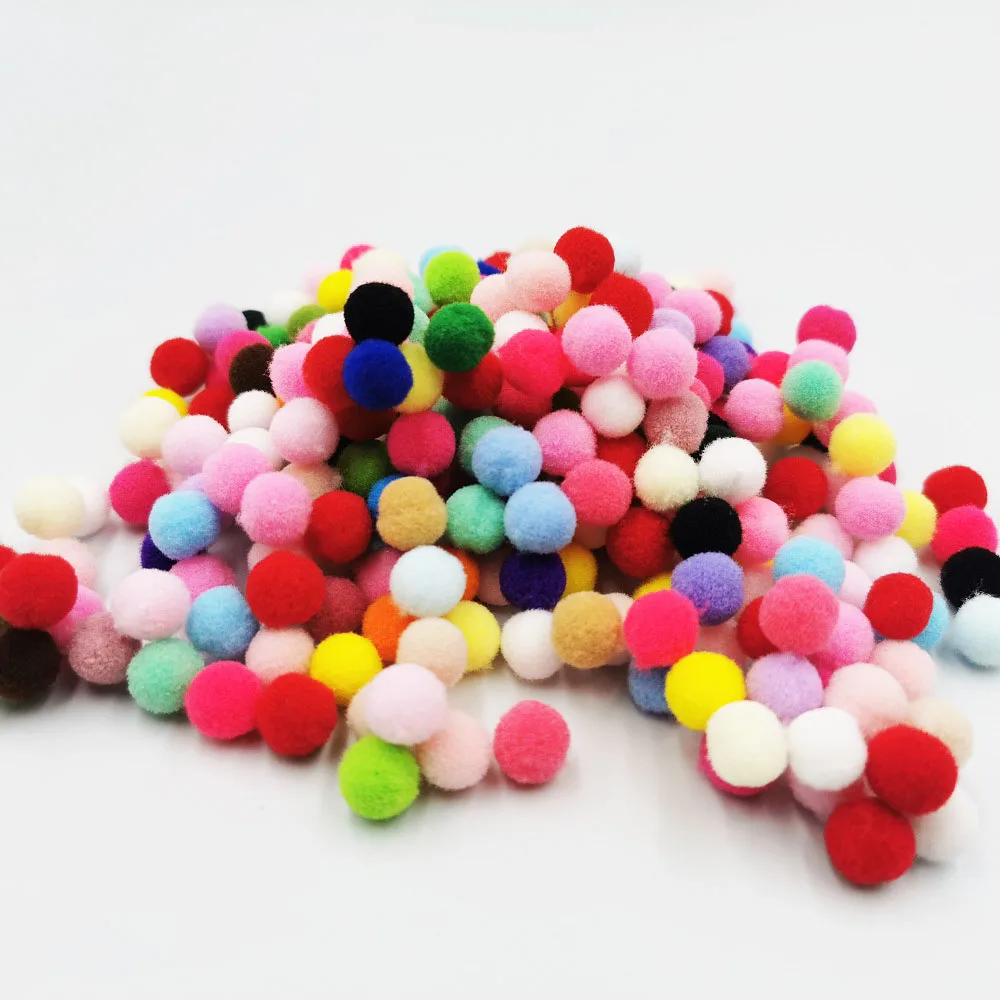 300pcs-10mm-Mini-Pompom-Soft-Multicolor-Pom-Poms-Fluffy-Plush-Ball-Kids ...