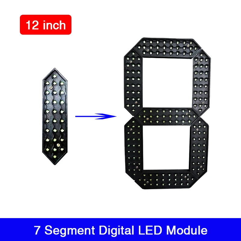 4Pcs-Lot-12-Red-Green-Yellow-White-Blue-Color-Digital-Numbers-Module-7 ...