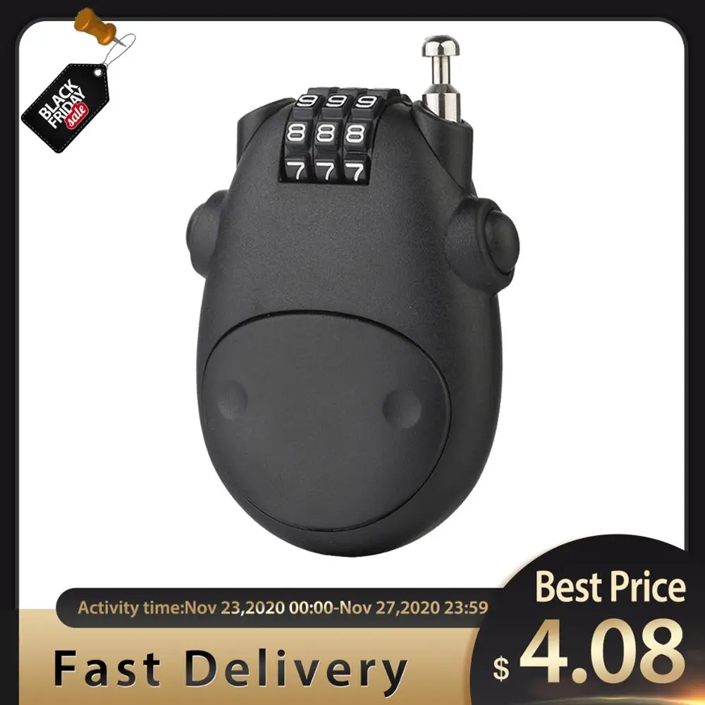 Universal Motorcycle Helmet Password Lock Telescopic Wire Rope Steel ...