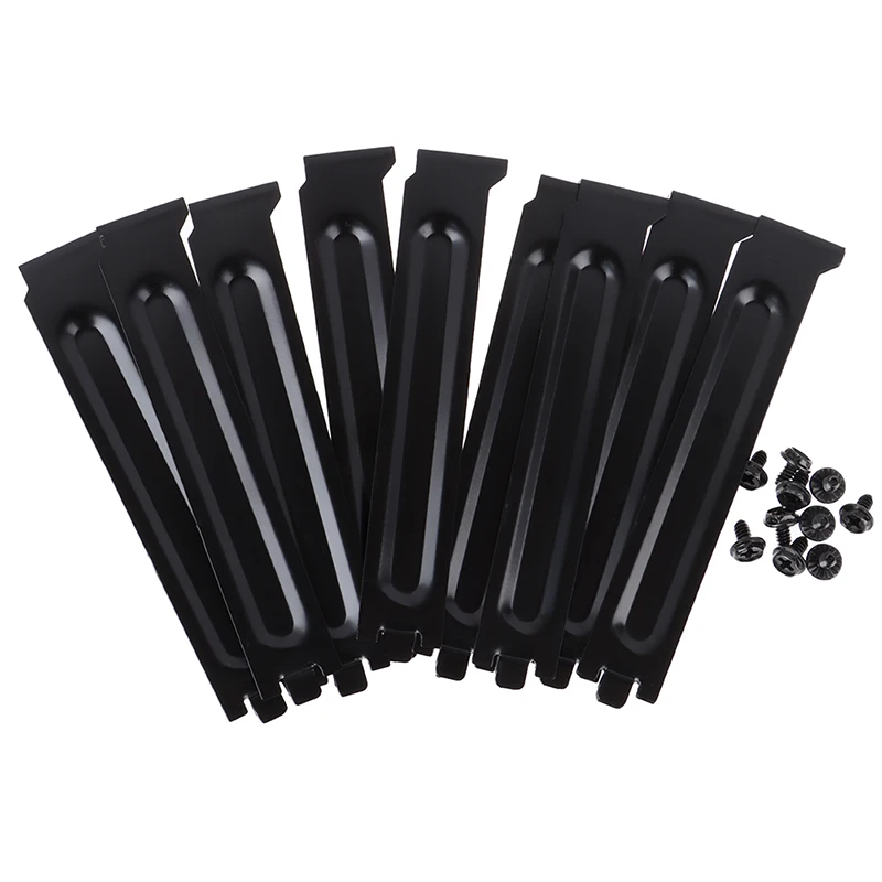 10pcs Black PCI Chassis Slot Covers Bracket with Screws, Dust Filter ...
