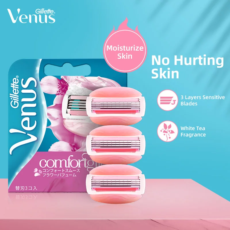 Gillette-Women-Razor-Blades-Venus-ComfortGlide-3-Layers-Blade-Protect ...