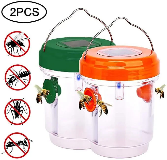 2pcs Solar Energy Traps Wasp Fly Flies Insects Hanging Trap Outdoor ...