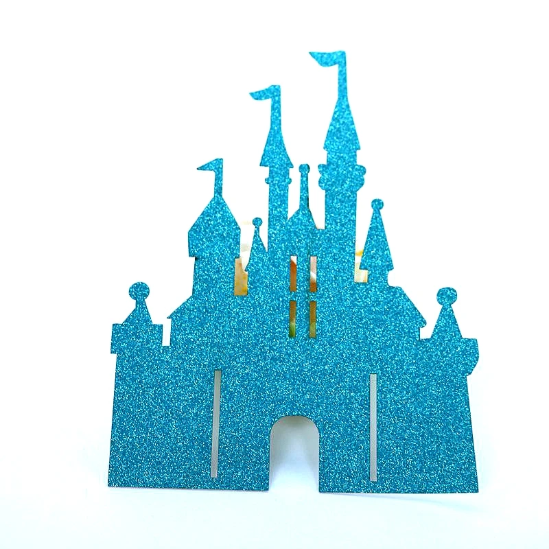 Blue Princess Castle Silhouette