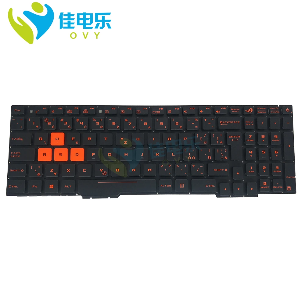 Teclado retroiluminado GL553 portugués checo Eslovaquia para ASUS ROG ...