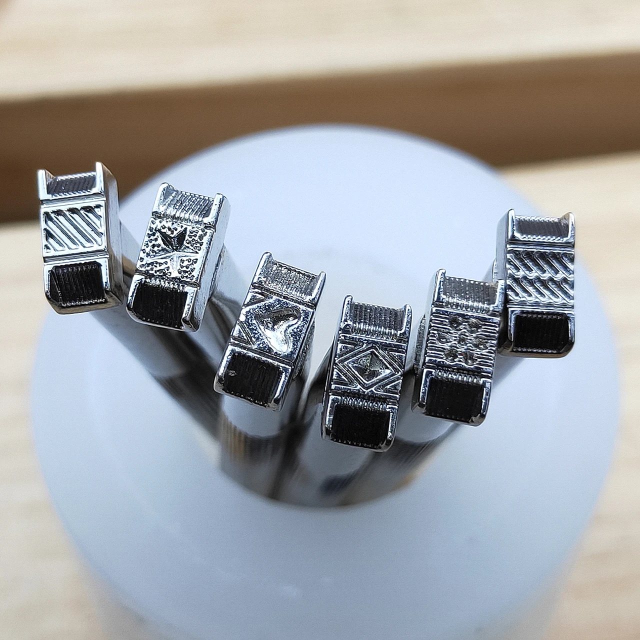 DIY Leather Craft Alloy Metal Tools Basket Stamping Carving Patterns ...