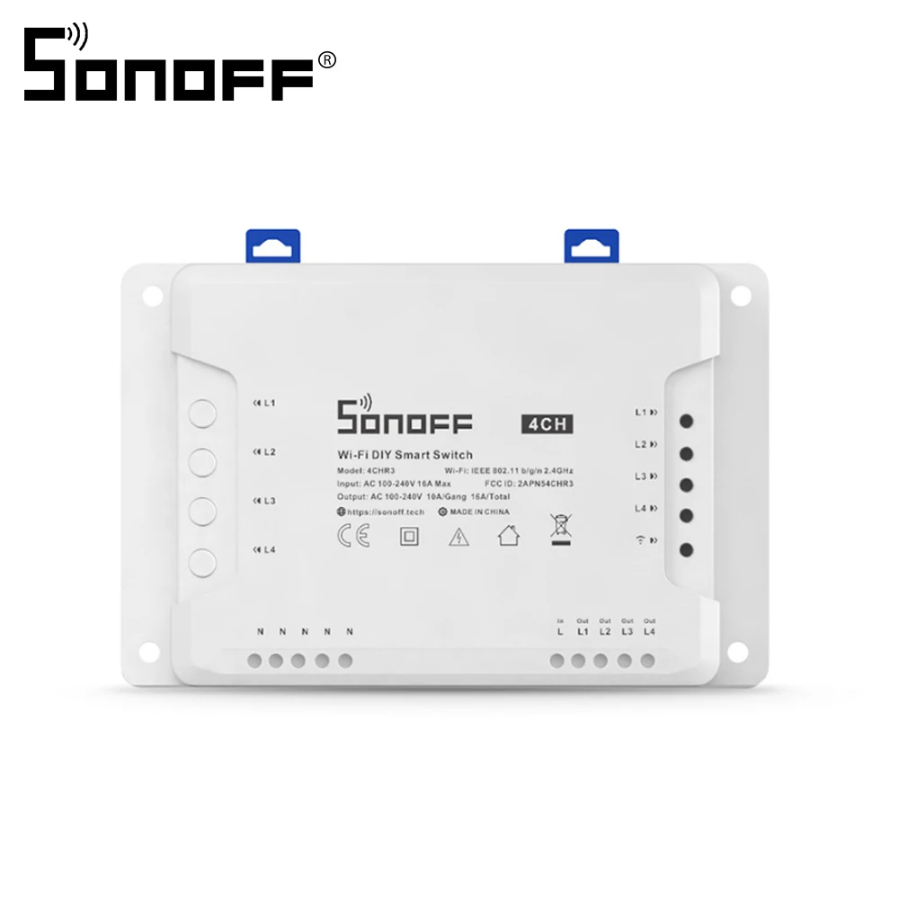 SONOFF 스마트 홈 자동화용 무선 스위치 RF 433 Mhz 모듈, 알렉사와 함께 작동, 4CH R3 4CH PRO R3 4 ...