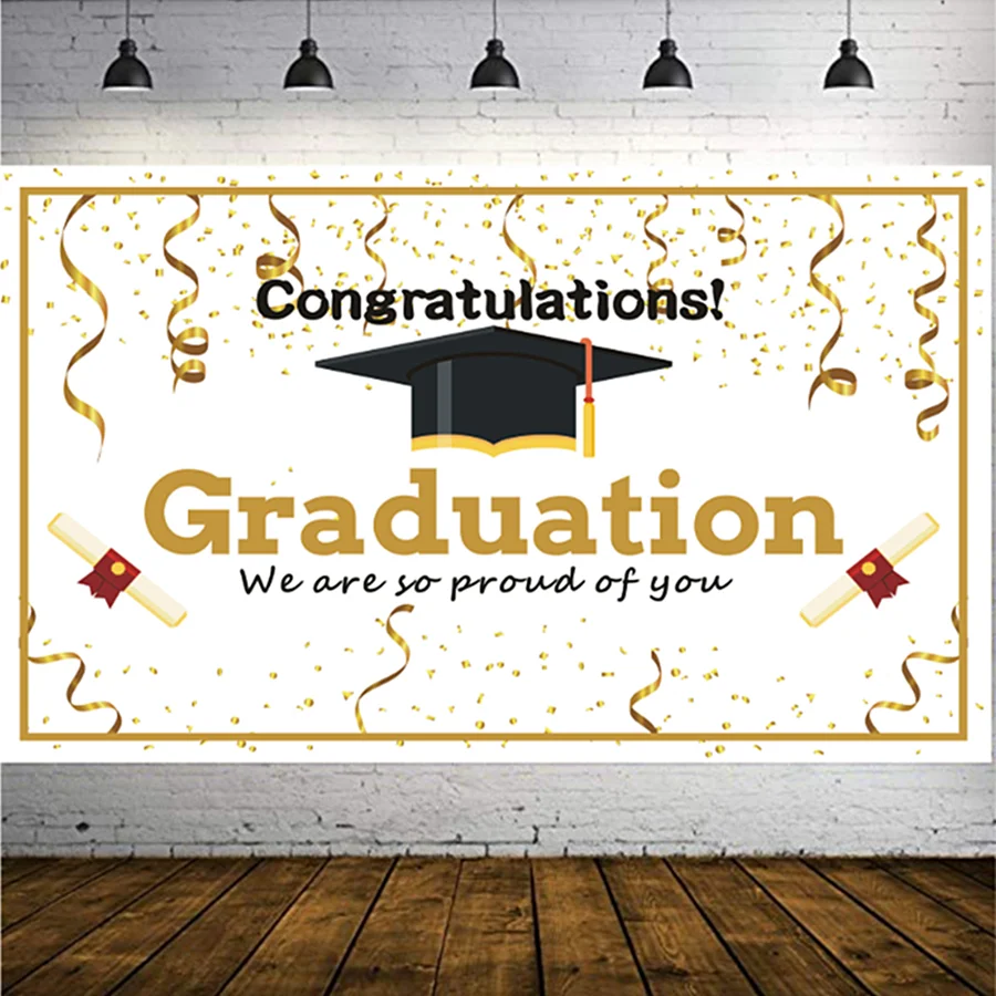 Custom 2020 graduation season 180X115cm banner graduation photo ...