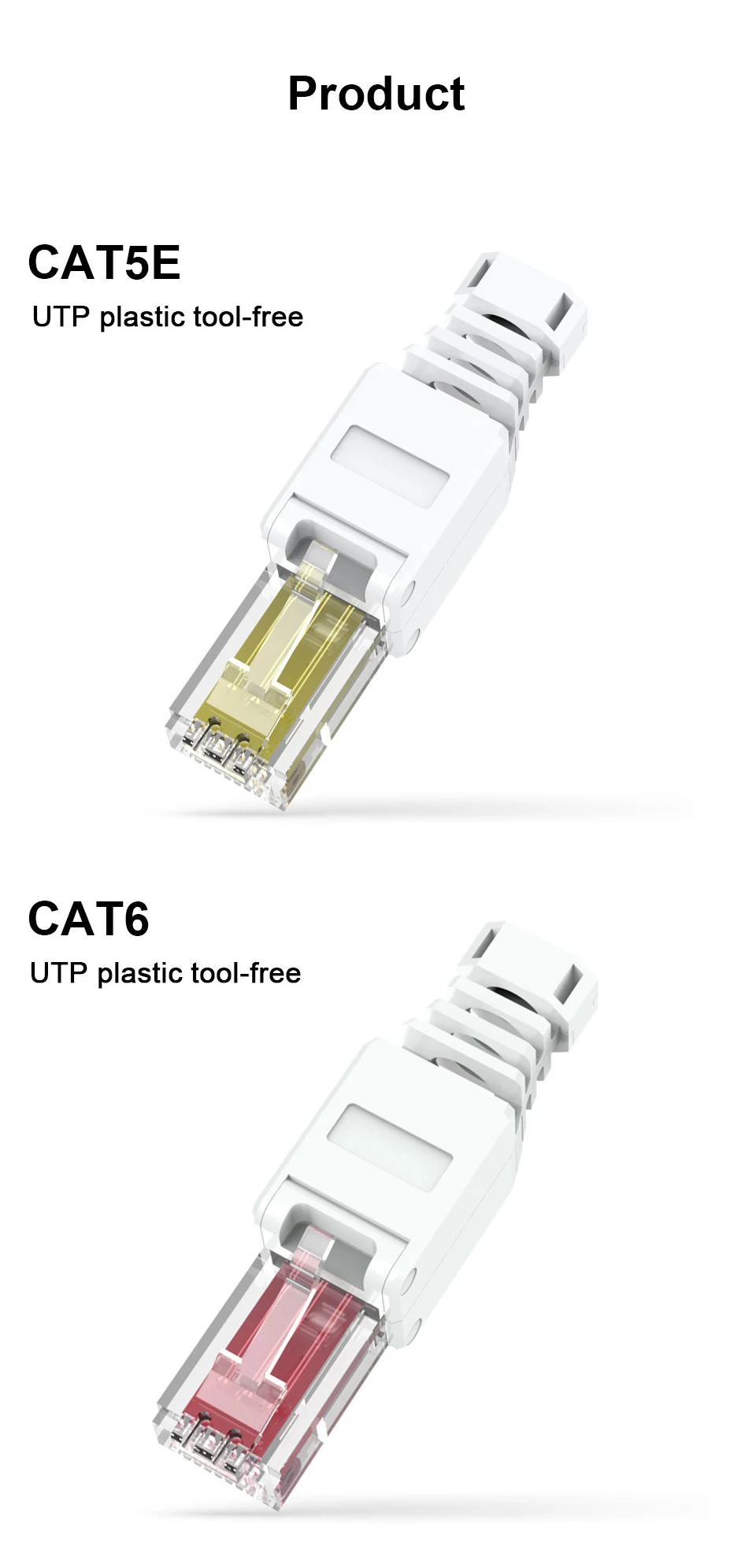 Connecteur de champ non blindé RJ45 8P8C,connecteur de terminaison RJ45 ...