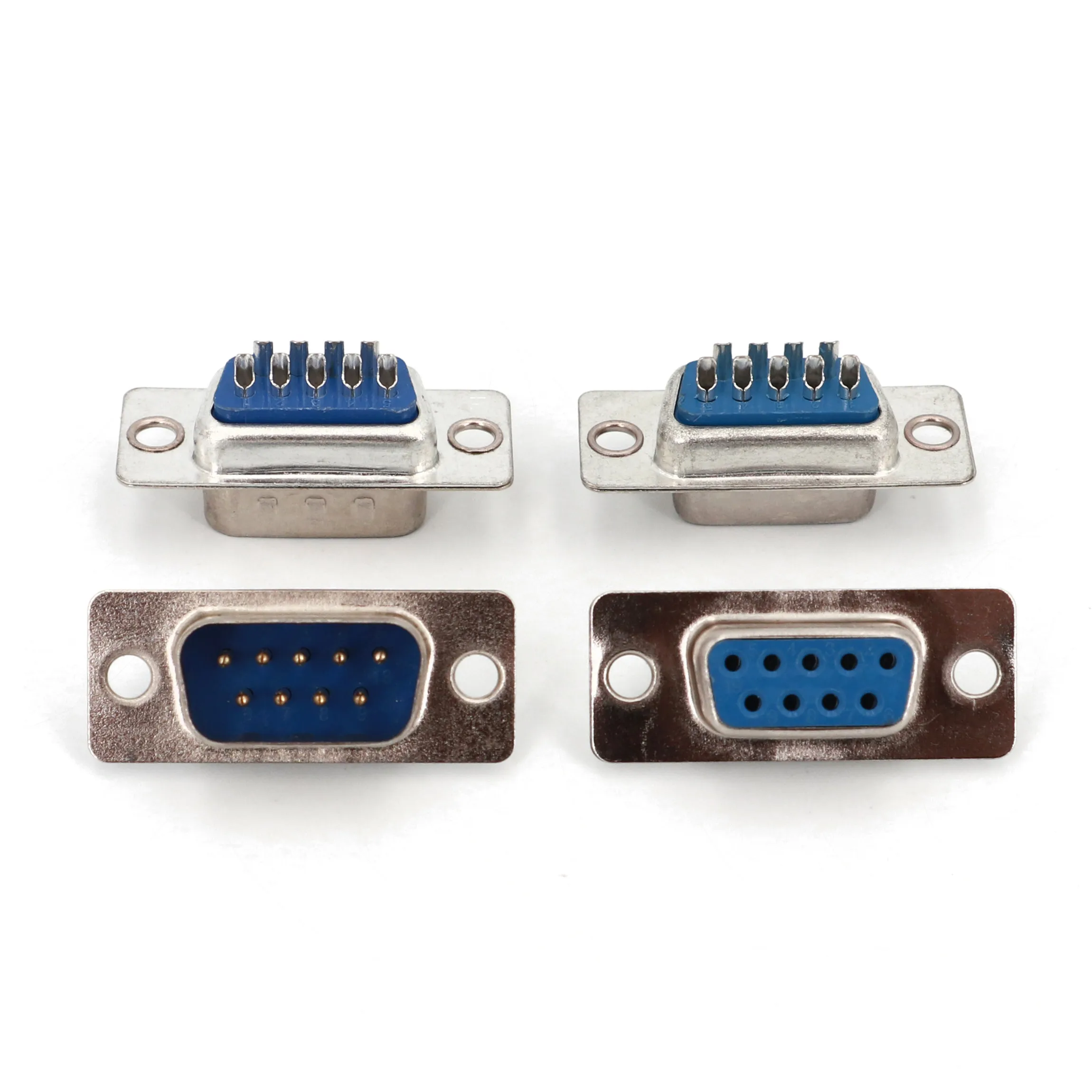 100Pcs-D-SUB-DB9-Male-Female-RS232-Serial-Port-2-Row-9Pin-Solder-Type ...