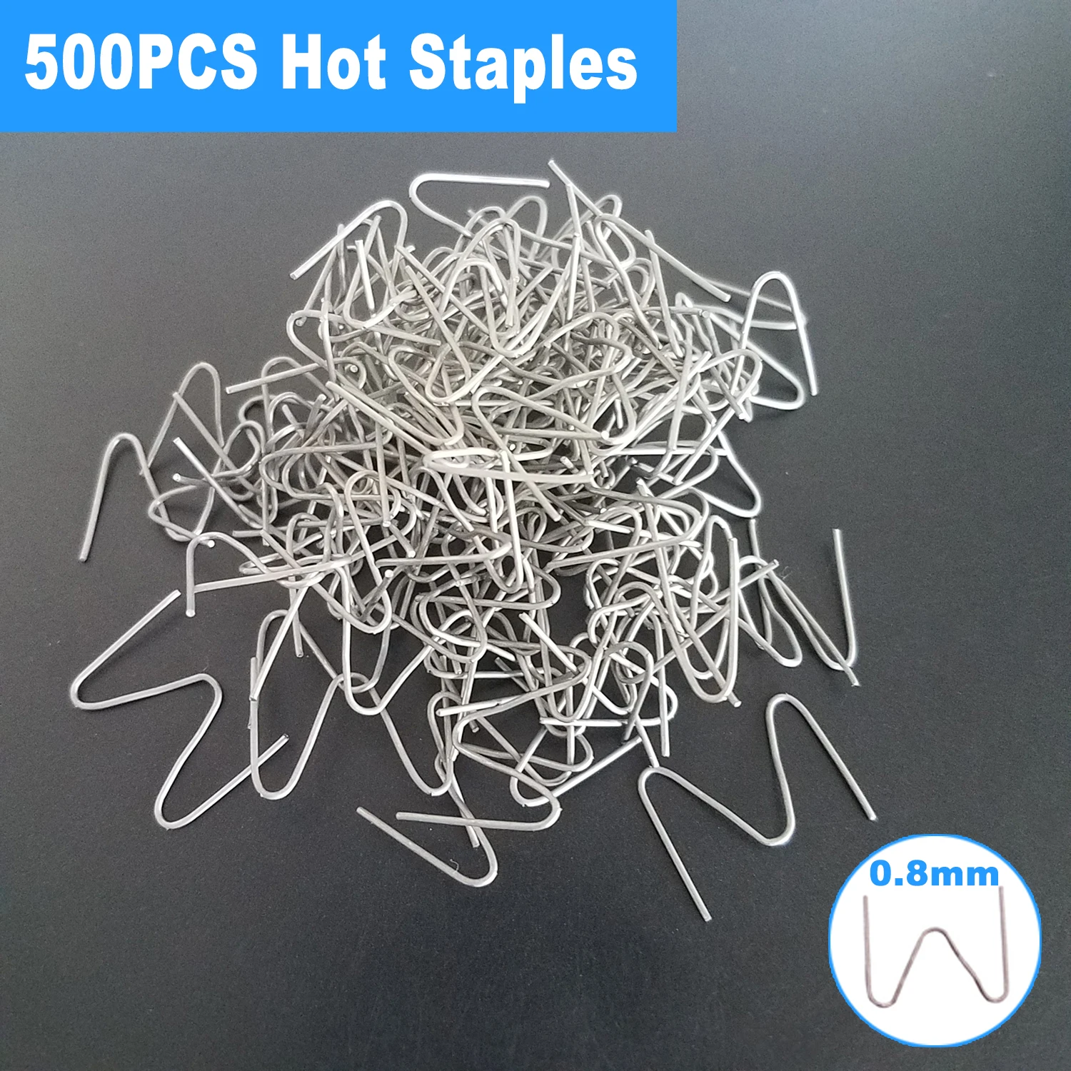 500pcs-m 0.6mm - Agrafes thermiques en acier inoxydable, support coin ...