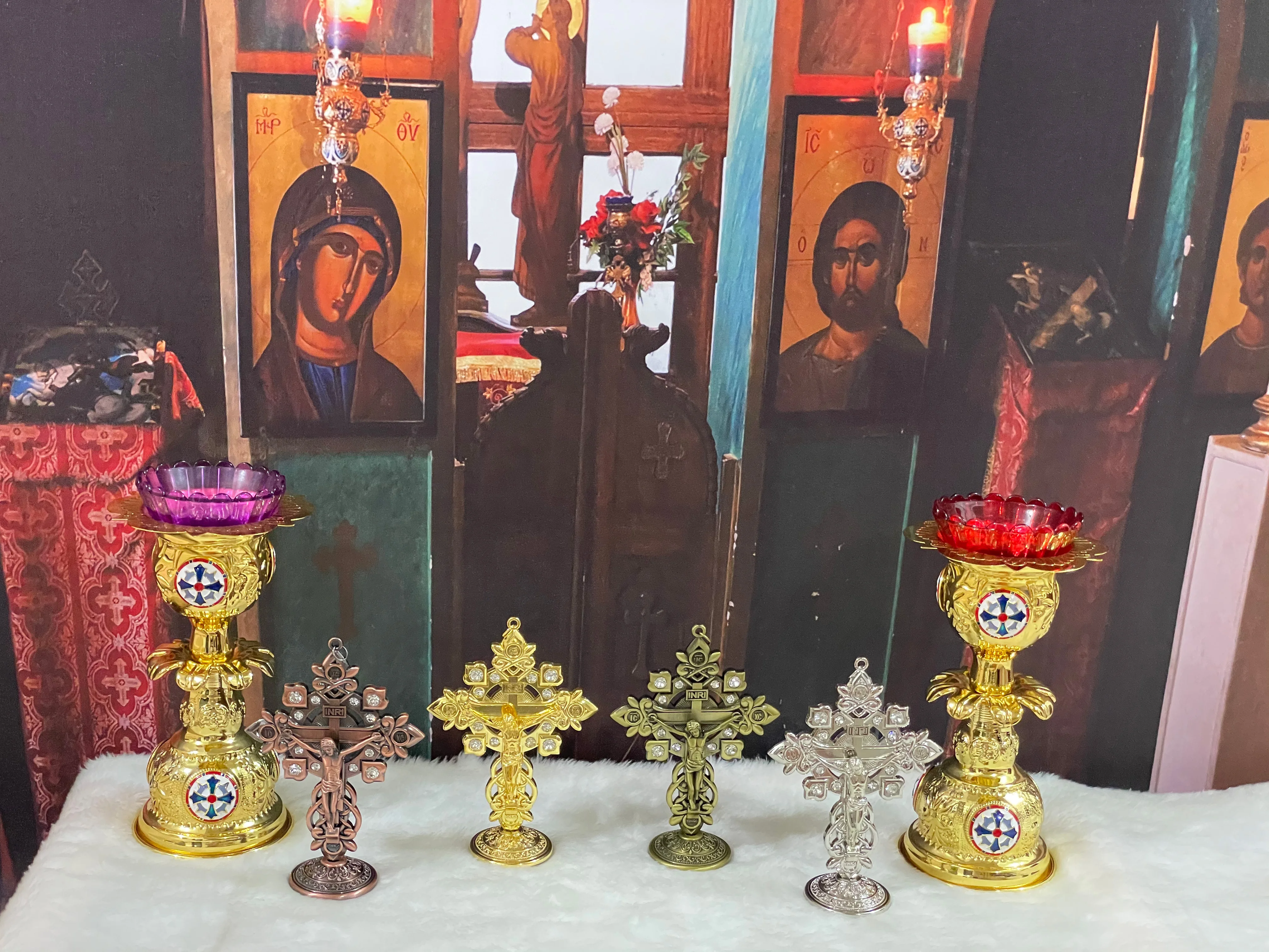Wall Cross Greek Catholic Orthodox Cross Decor Church Decoration Lrge ...