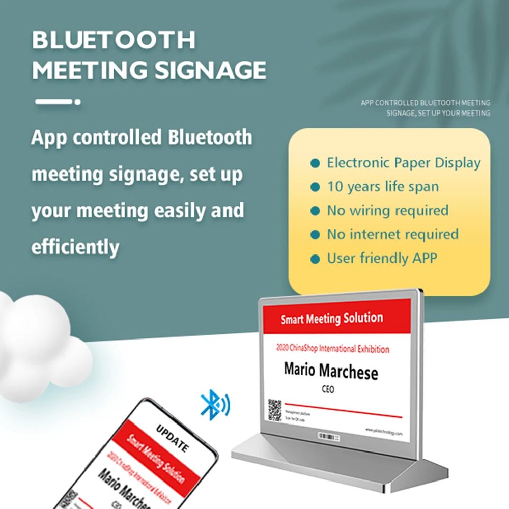 Ink Screen Electronic Conference Table Card Paperless Conference Board ...