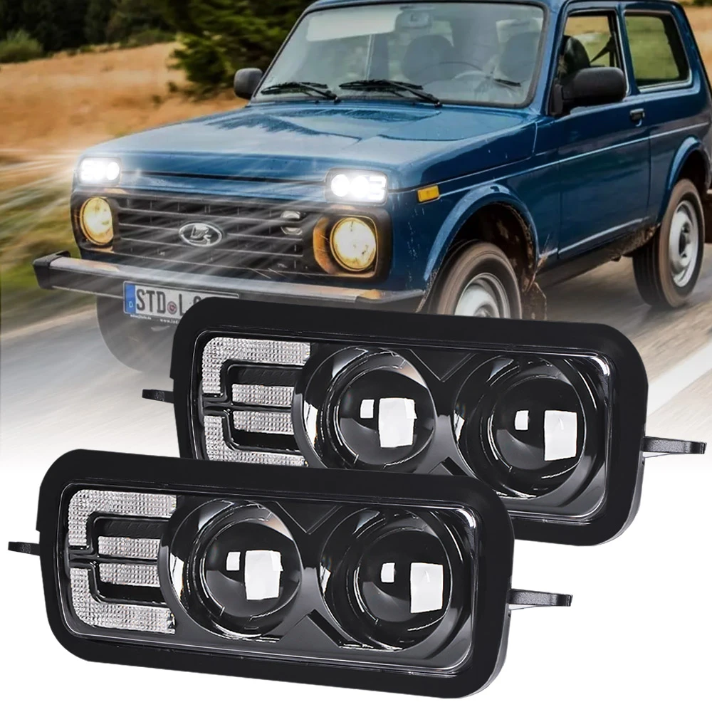 For Lada Niva 4x4 1995 Daytime Running Lights 12v Niva 4x4 Headlight ...