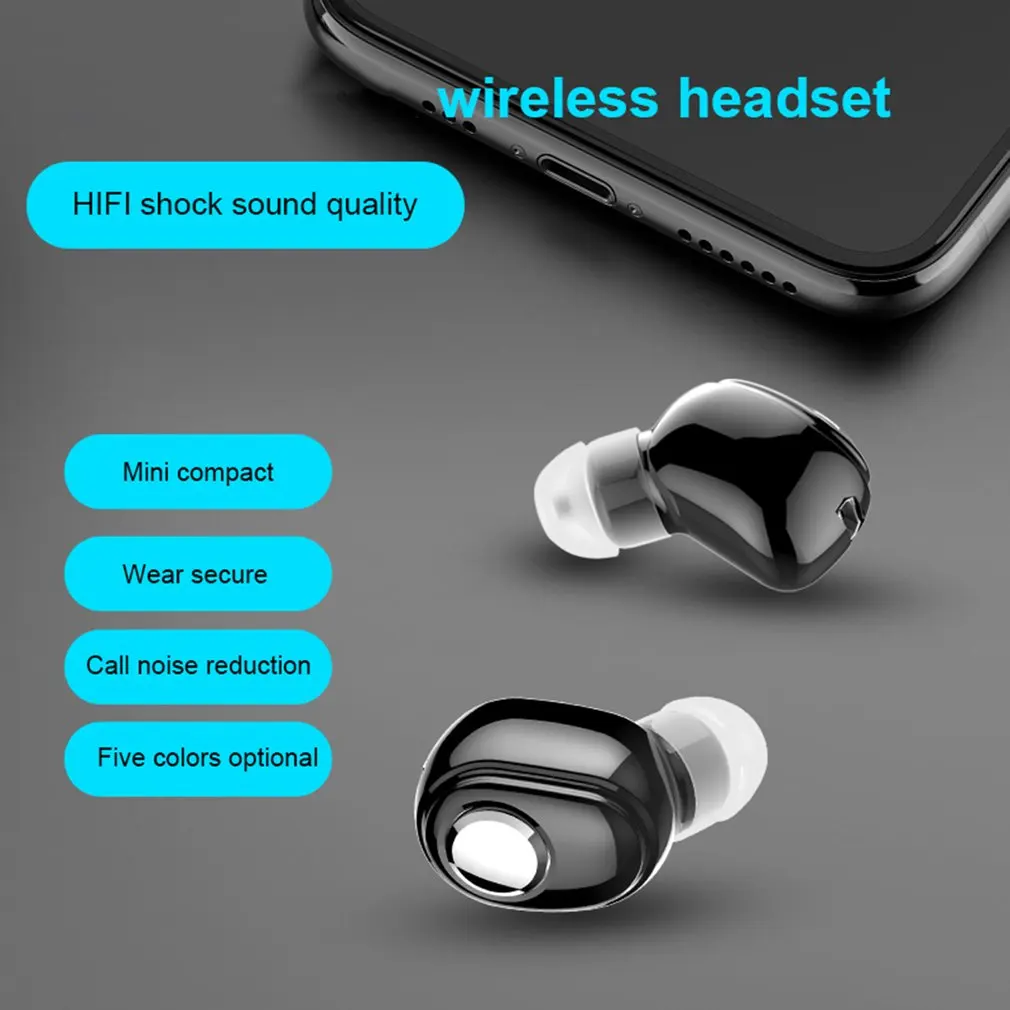 Мини-наушники-вкладыши Bluetooth 5,0, беспроводные наушники, Спортивная ...