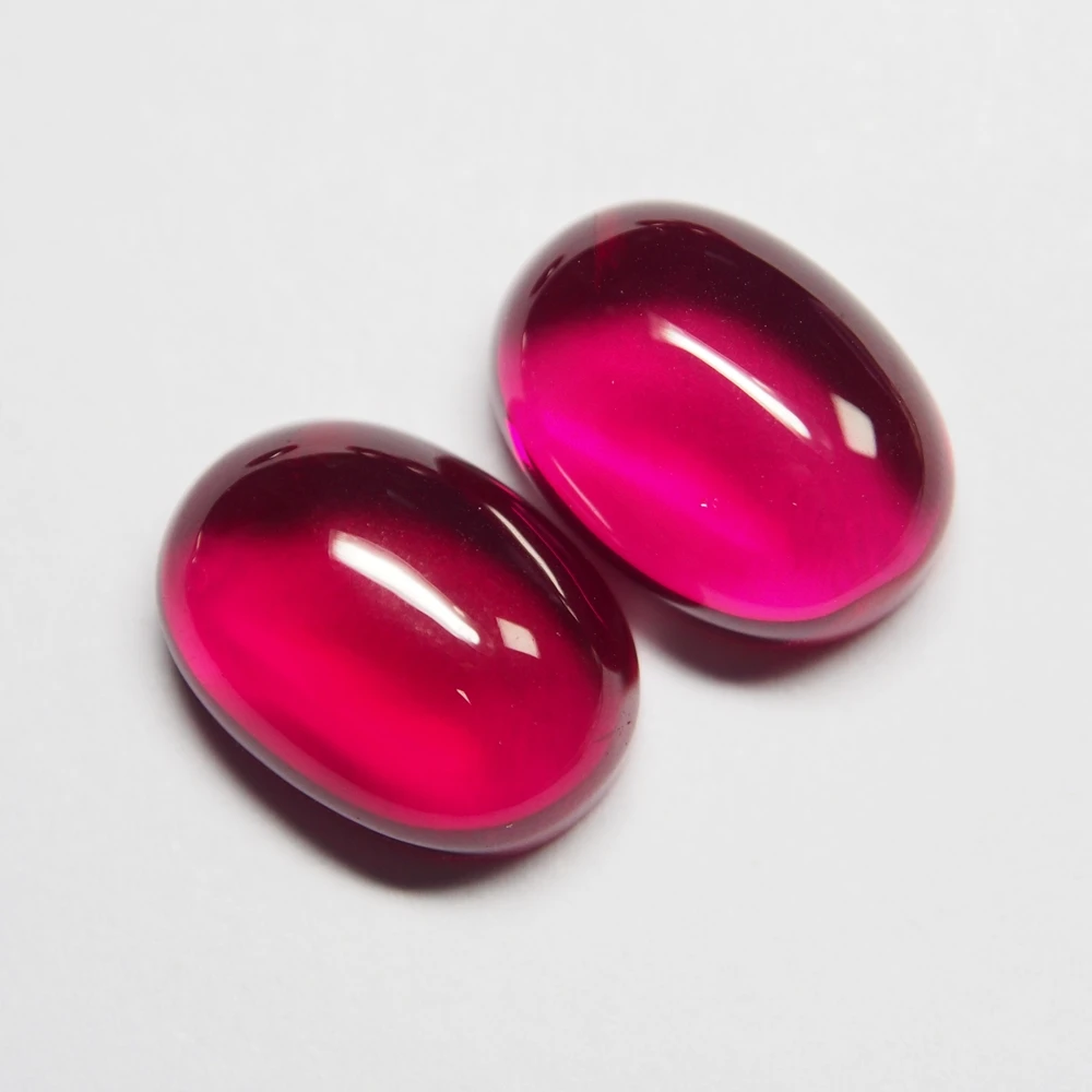 5*7mm 20 Piece/a Lot Oval Flatback Cabochon Gemstone Ruby Corundum Ruby ...