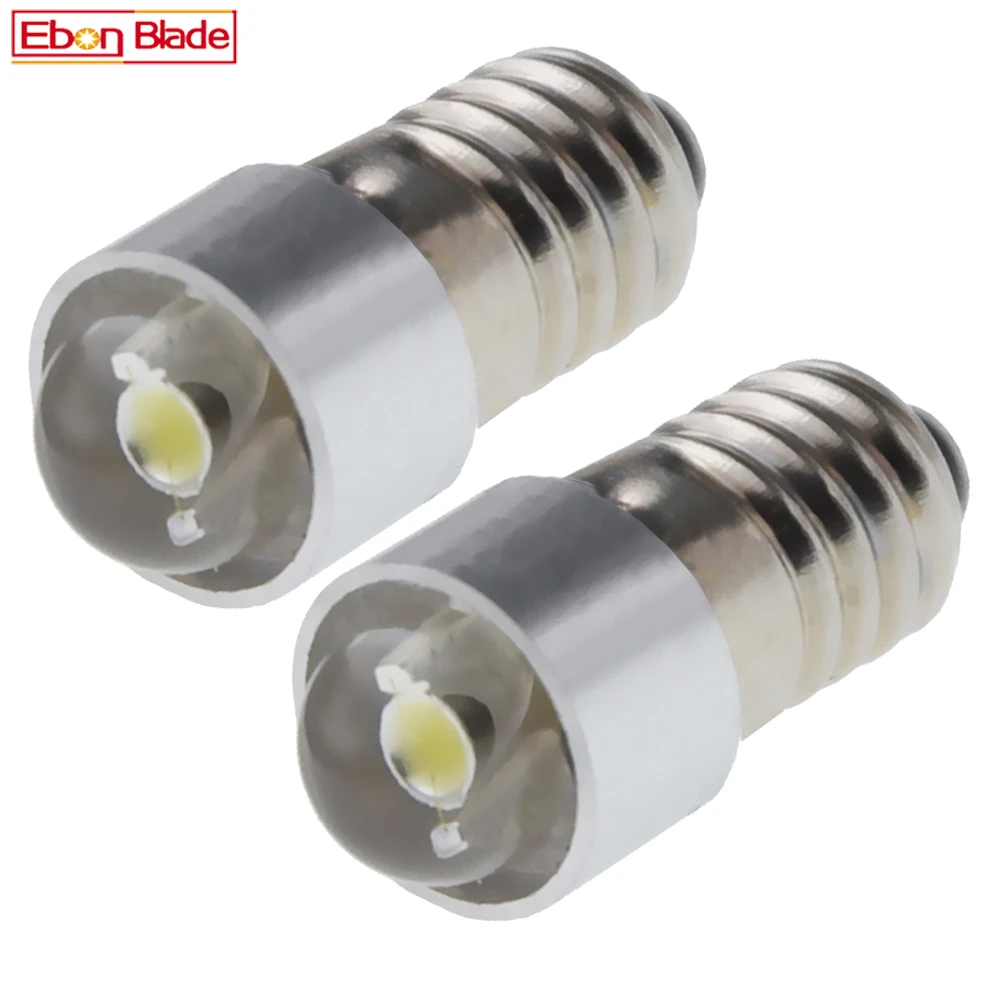 2Pcs Screw E5 Miniature LED Bulb 3V 6V 6.3V 12V 24V Cool White 0.5W ...