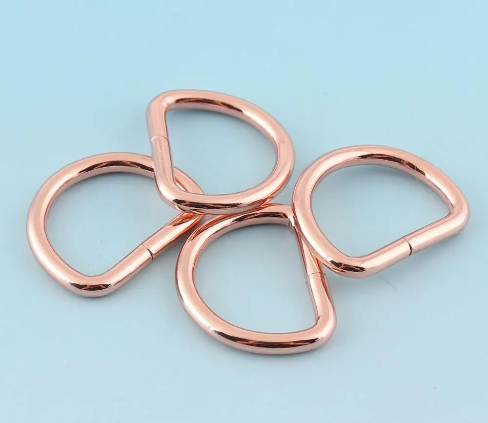 rose-gold-d-Buckles-20pcs-20mm-Metal-D-Rings-Round-D-buckles-Belt-Strap ...
