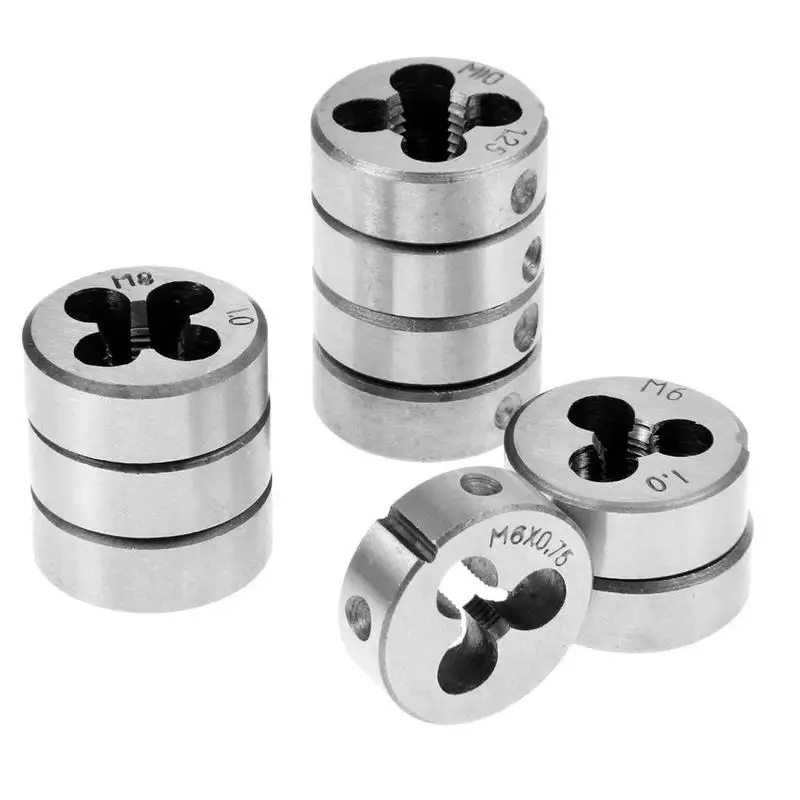 1PCS Silver Thread Die M3 M4 M5 M6 M8 Metric Right Hand Round Die ...