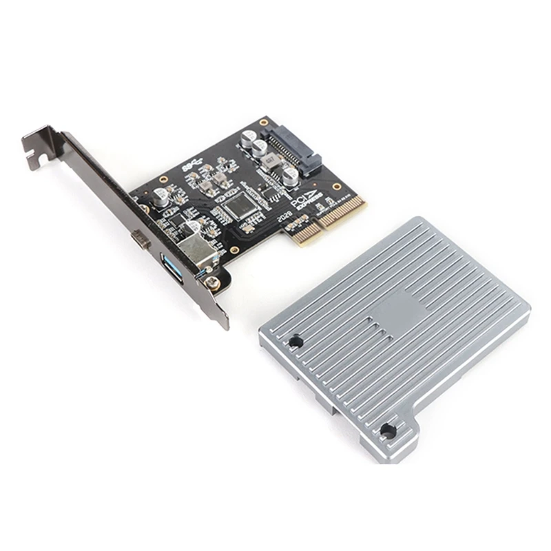 PCIe USB 3.2 Gen 2 어댑터 카드 10 Gbps 2 포트 PCI Express 확장 카드 내부 USB 허브 PCI ...