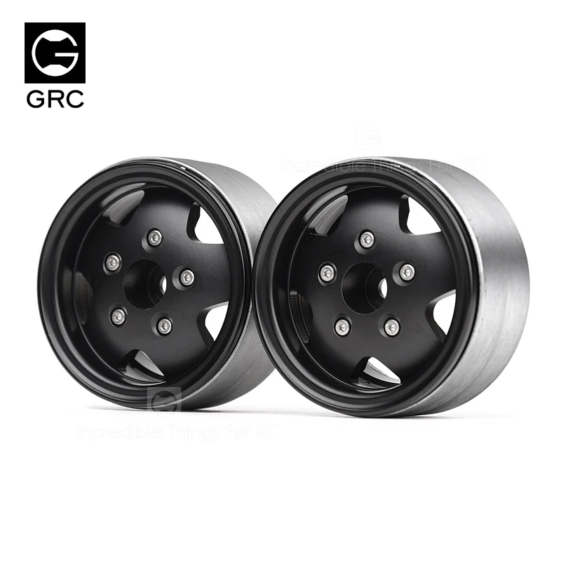 GRC Metal Alloy 1.9 Beadlock Wheel Rims for 1:10 RC Crawler Axial SCX10 ...