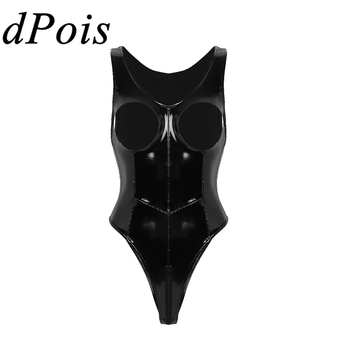 Body de pecho con cremallera y entrepierna abierta para mujer, lencería ...