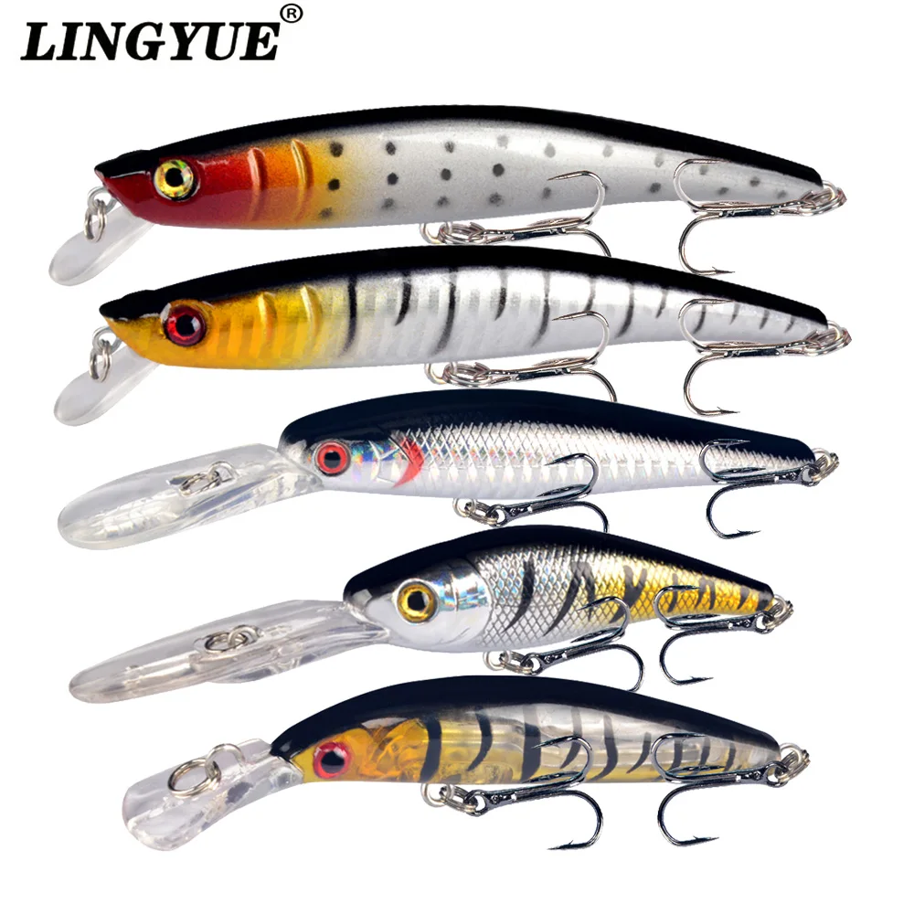 New-5pcs-Set-Fishing-Lures-Mixed-5-Different-Style-Minnow-Model-High ...