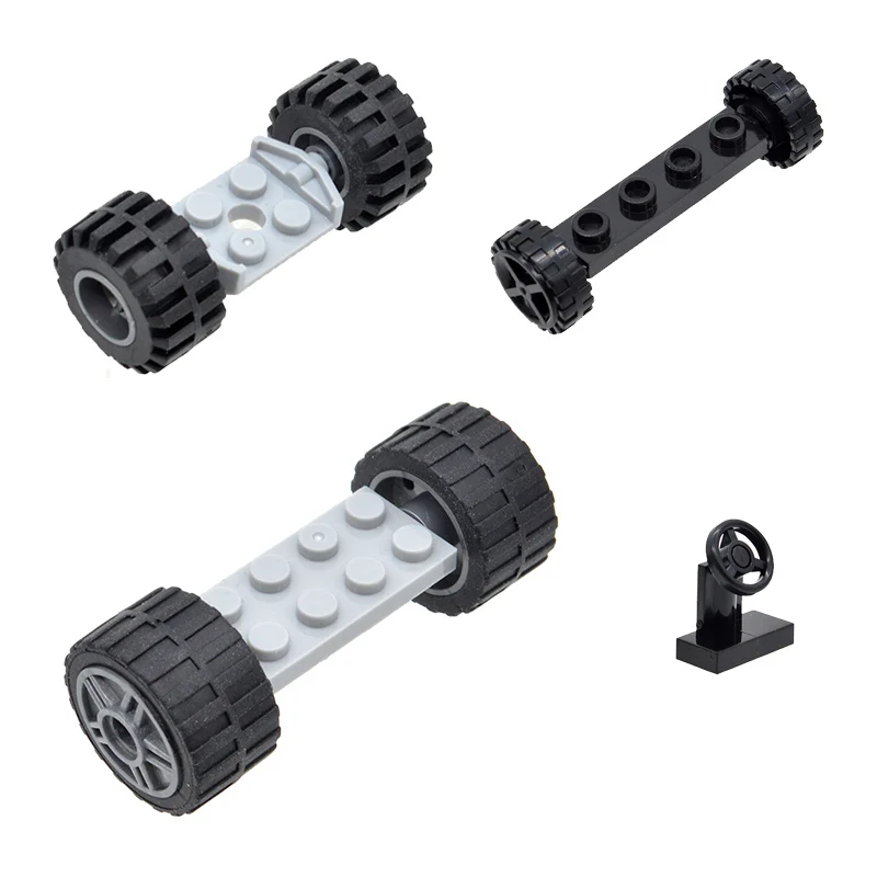 MOC-Bricks-24-13-21-11-Wheels-Axle-Pedestal-Car-Steering-Wheels-Part ...