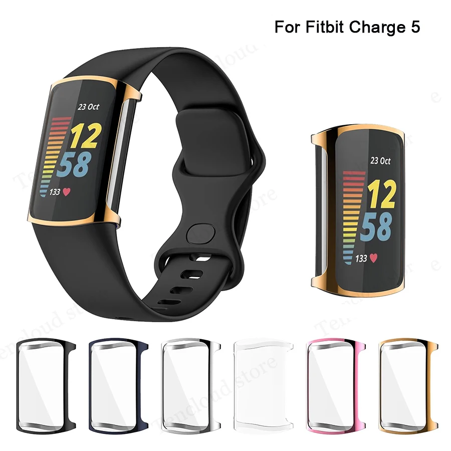 TPU Protective Case Cover for Fitbit Charge 5 Soft Shell Bumper Full ...