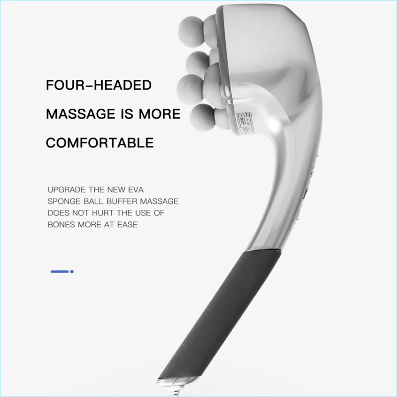 Electric-Handheld-Massager-Four-Head-Machine-Full-Body-Neck-Vertebra ...