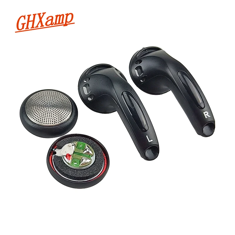 Ghxamp 15.4mm Bass Hifi Headphone Speakers Unit 32ohm Steel Mesh Flat ...