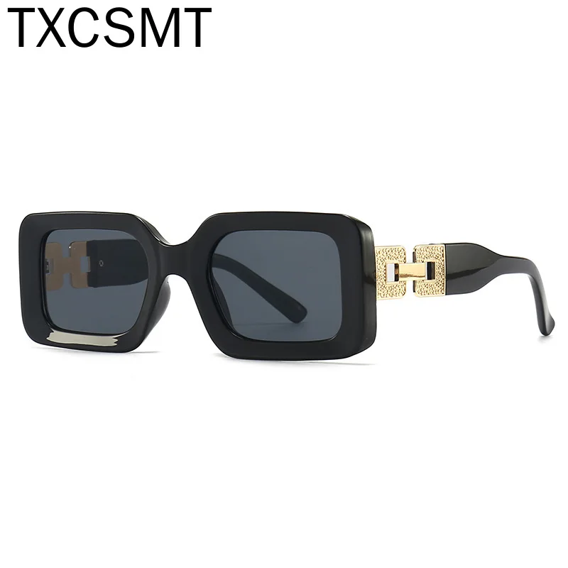 2021 Square Sunglasses Chain Stylish Rectangle Mens Sun Glasses Plastic ...