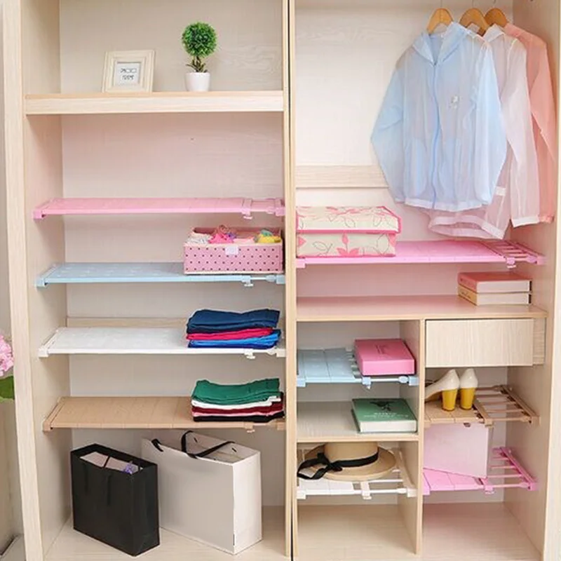 Armário ajustável organizador prateleira de armazenamento fixado na ...