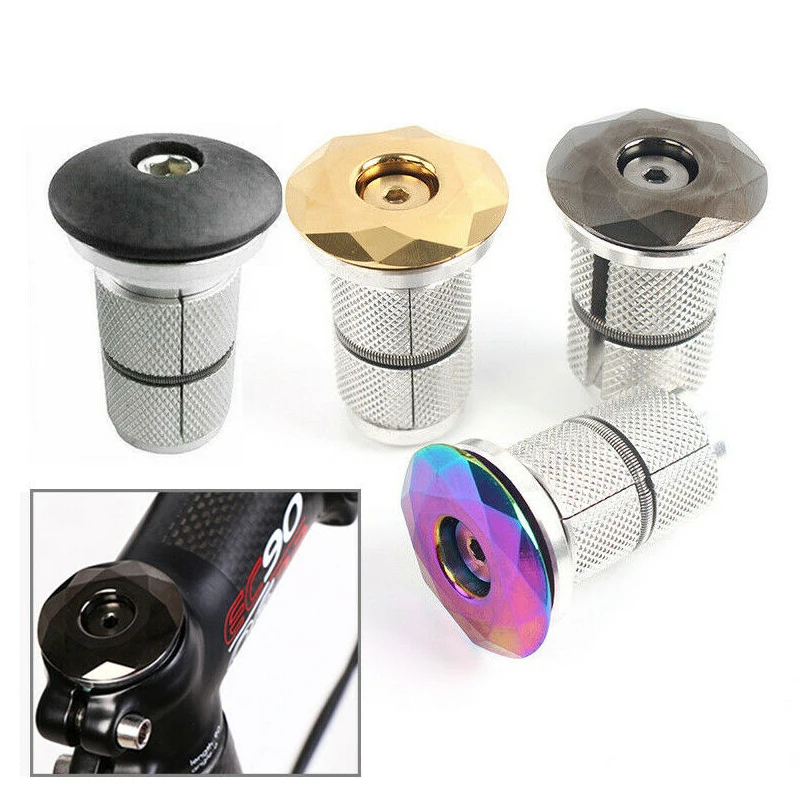 28.6mm Headset Expander Stem Top Cap Aluminum Bike Fork 1 1/8 Steerer ...