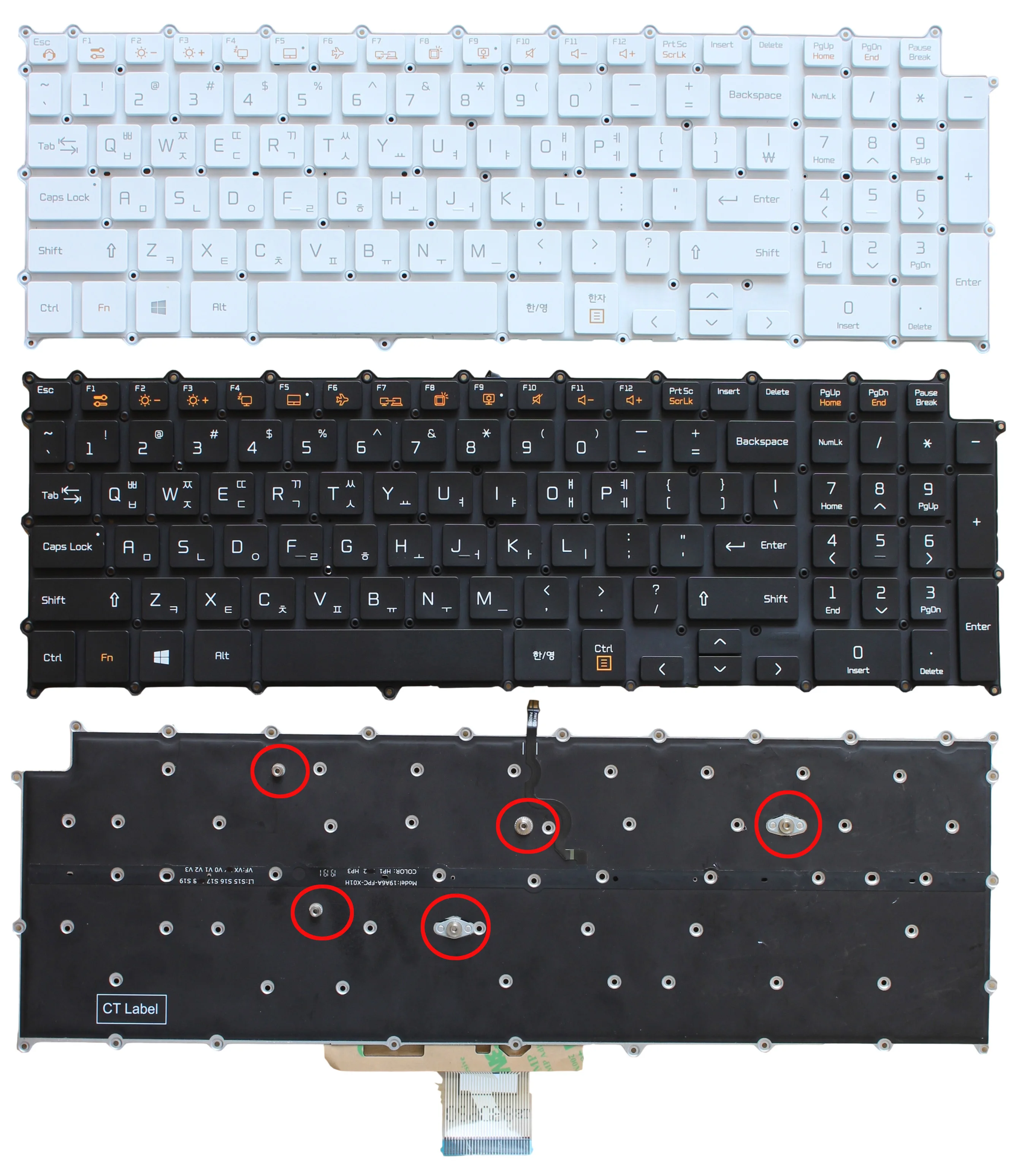 New Korean White/black Backlit Laptop Keyboard For Lg Gram 17( 2020 ...