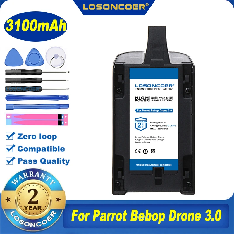 100-Original-LOSONCOER-3100mAh-para-el-Parrot-Bebop-Drone-3-0-bater-a ...