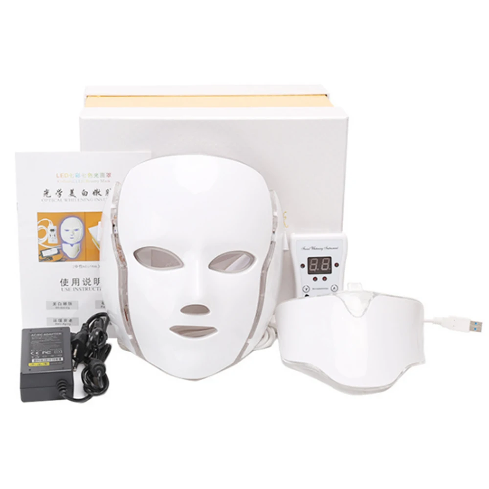 7 Colors Electric LED Facial Mask Photon Skin Rejuvenation Instrument ...