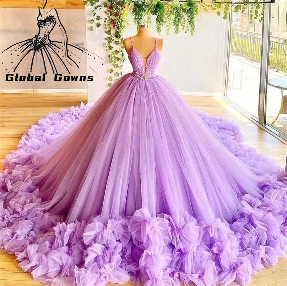 Purple Cinderella Prom Dresses