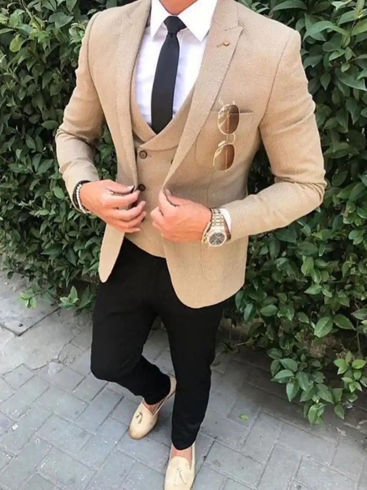Venta > traje beige hombre boda > en stock