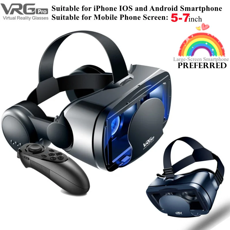 오리지널 VR 가상 현실 3D 안경 박스, 스테레오 VR 구글 카드보드 헤드셋 헬멧 IOS 안드로이드 스마트폰, 무선 로커|3D 안경 / VR 안경| - AliExpress