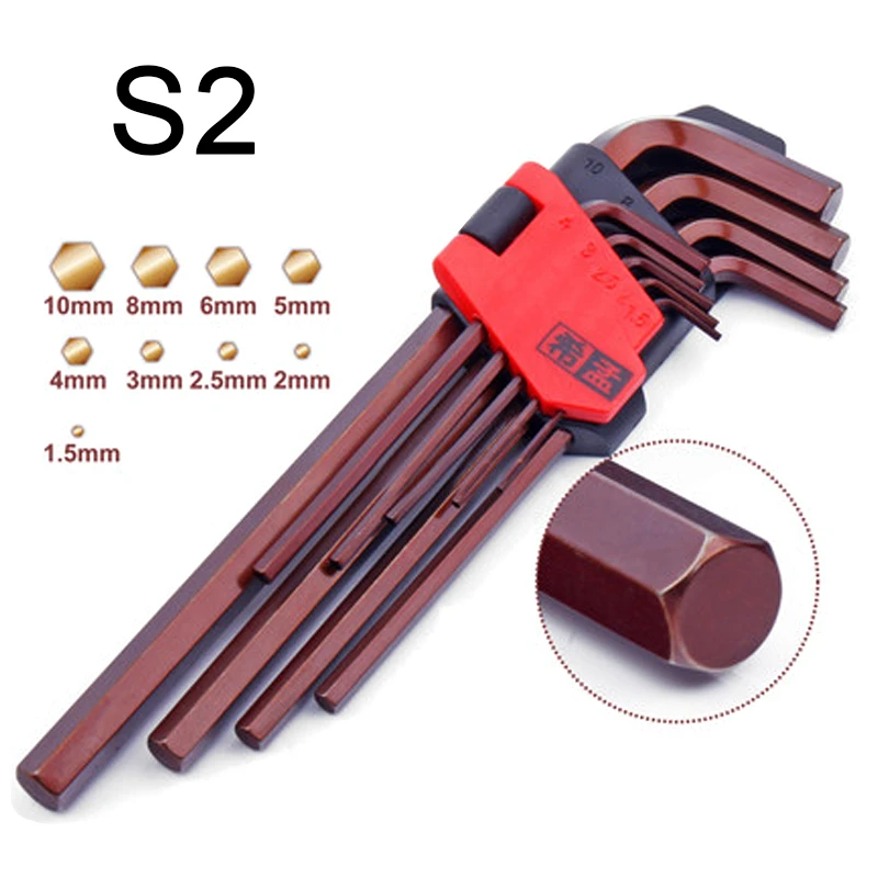 9pcs Hex Key Set,s2 Hex Key Wrench, Hex Wrench Set Universal Allen Key ...