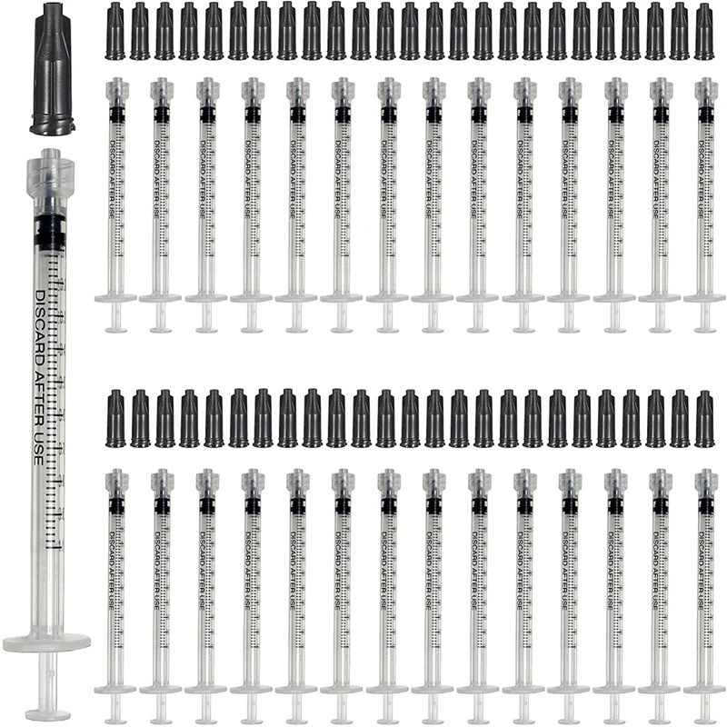 1CC-ML-Luer-Lock-Syringe-With-Black-Cap-Uses-for-Scientific-Lab ...
