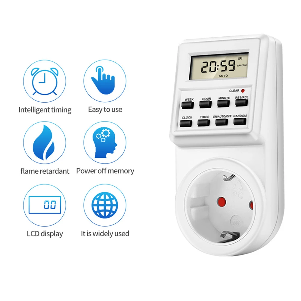 Tm02 Digital Socket Timer | Timer Switch Socket | Digital Timer Tm ...