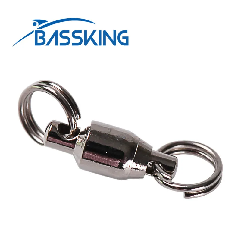 Bassking 30pc 0#/1# 15/20kg Ball Bearing Swivel With Solid Ring Fishing ...
